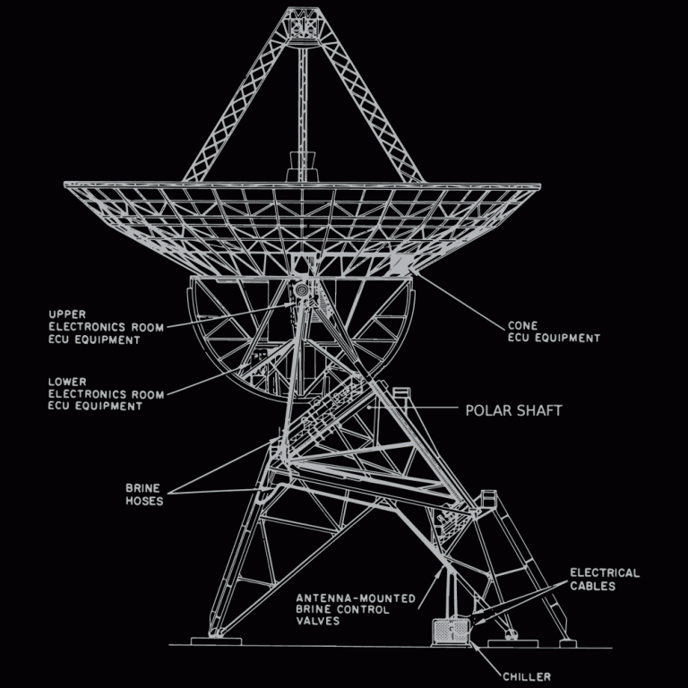 Deep Space Antenna — Silver Space Diagram — Short-Sleeve Unisex T-Shirt ...