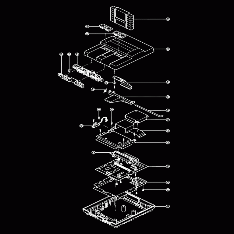 Console — White Video Game Diagram — Long-Sleeve Unisex T-Shirt - The ...