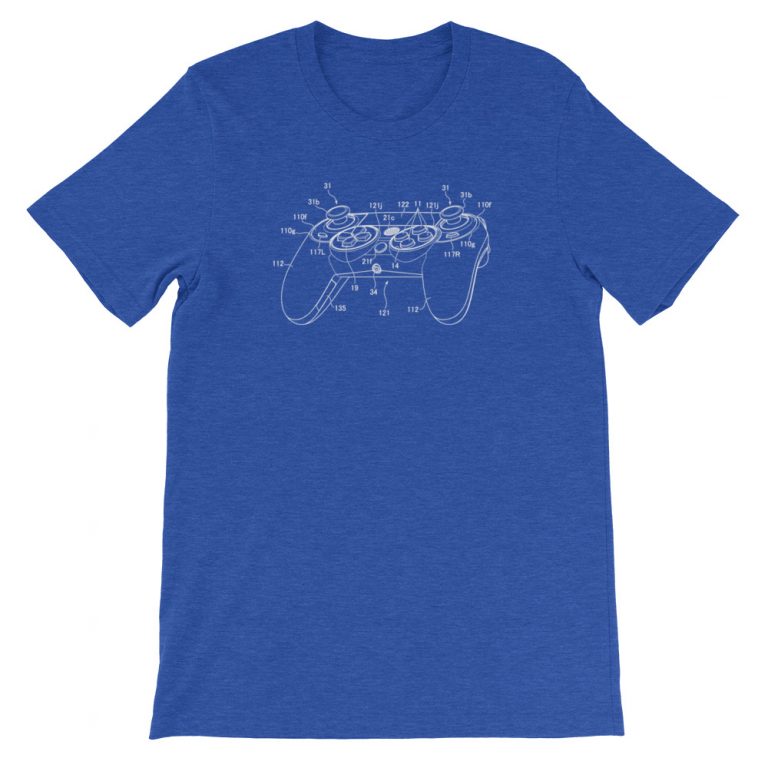 Controller 06 – Side Tilt — White Video Game Diagram — Short-Sleeve ...