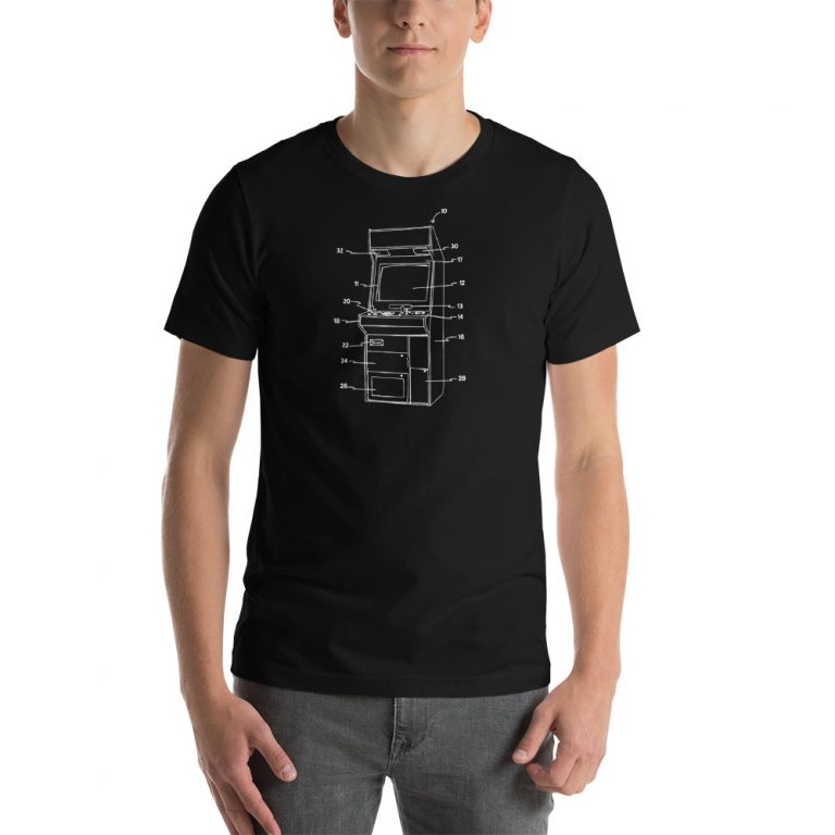 Arcade — White Video Game Diagram — Short-Sleeve Unisex T-Shirt - The ...
