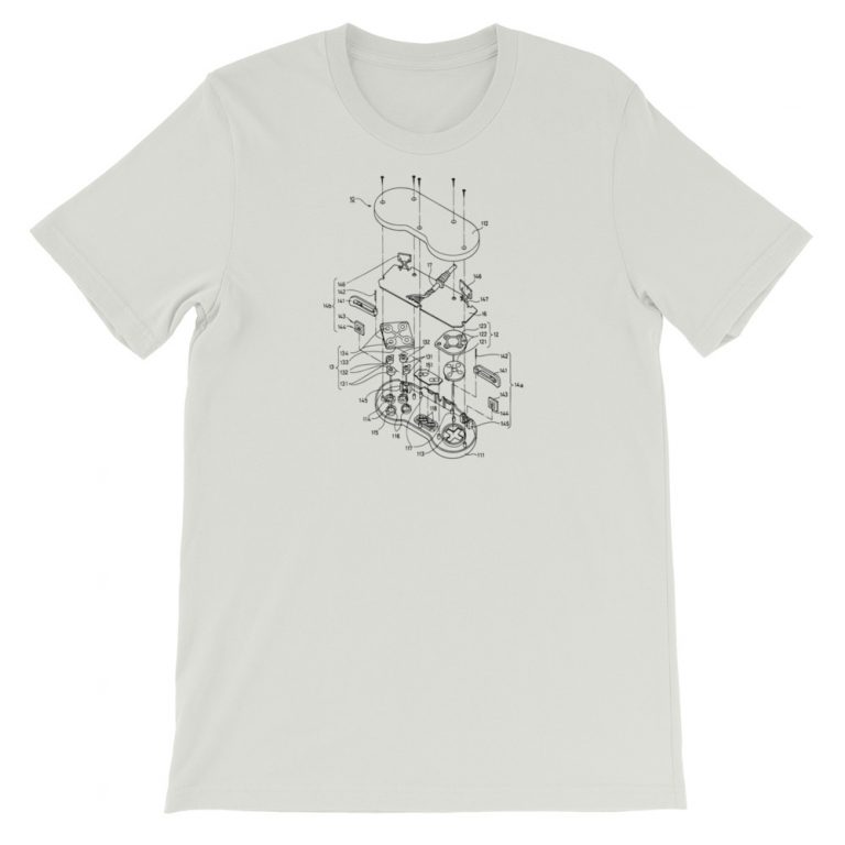 Controller 03 - Exploded View — Black Video Game Diagram — Short-Sleeve ...