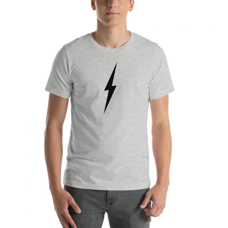 Lightning Bolt Solid — Black Iconic — Short-Sleeve Unisex T-Shirt - The ...