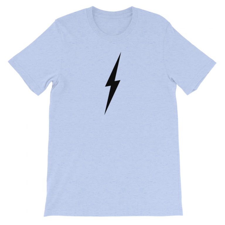 Lightning Bolt Solid — Black Iconic — Short-Sleeve Unisex T-Shirt - The ...