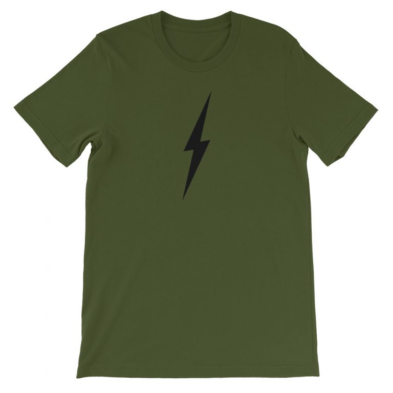 Lightning Bolt Solid — Black Iconic — Short-Sleeve Unisex T-Shirt - The ...