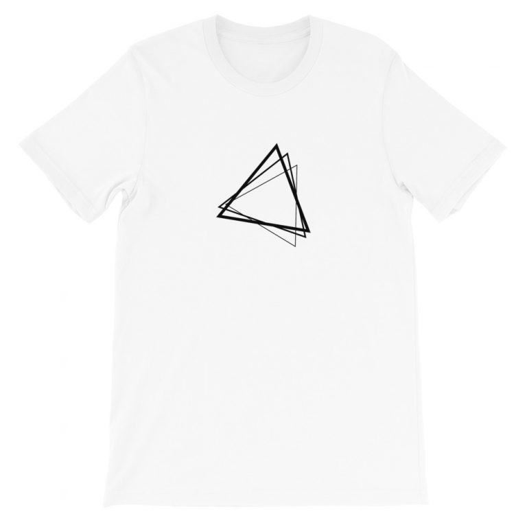 Triangle Chaos — Black Geometric — Short-Sleeve Unisex T-Shirt - The ...