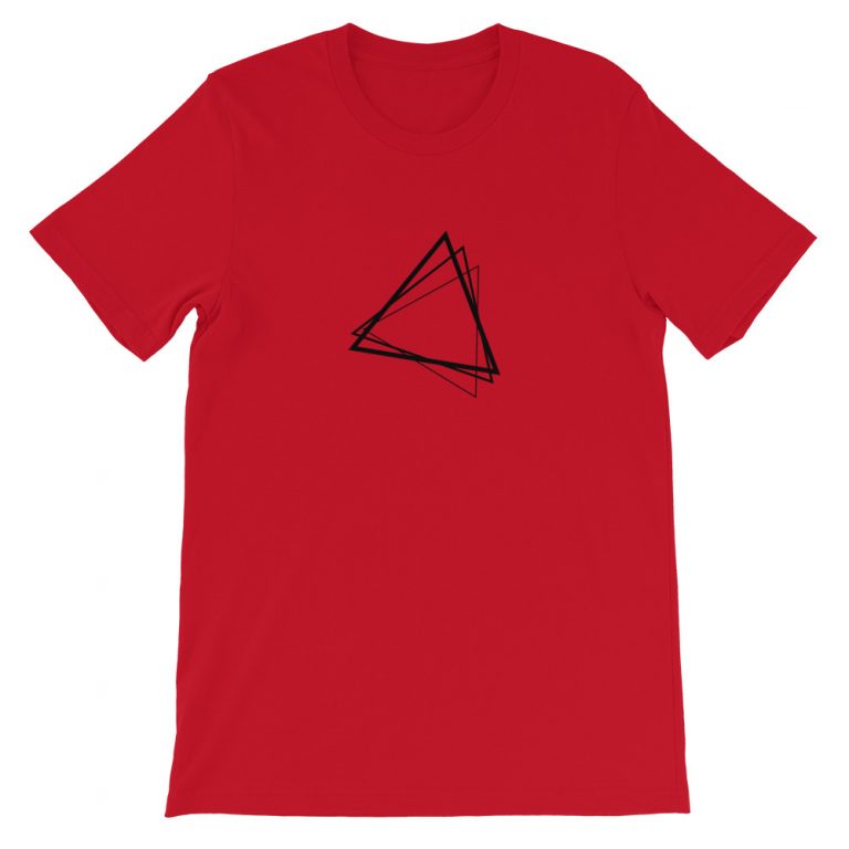 Triangle Chaos — Black Geometric — Short-Sleeve Unisex T-Shirt - The ...