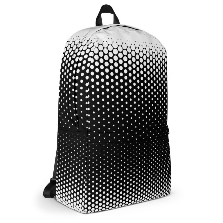 Dots Transition — White Graphic — Backpack - The Savvy Soul™