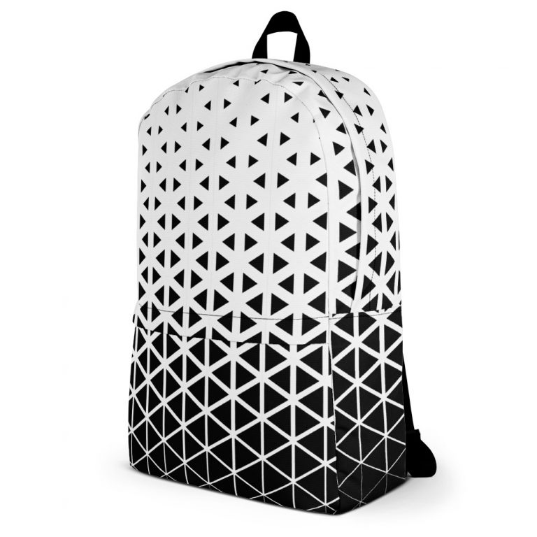 Triangle Transition — White Graphic — Backpack - The Savvy Soul™