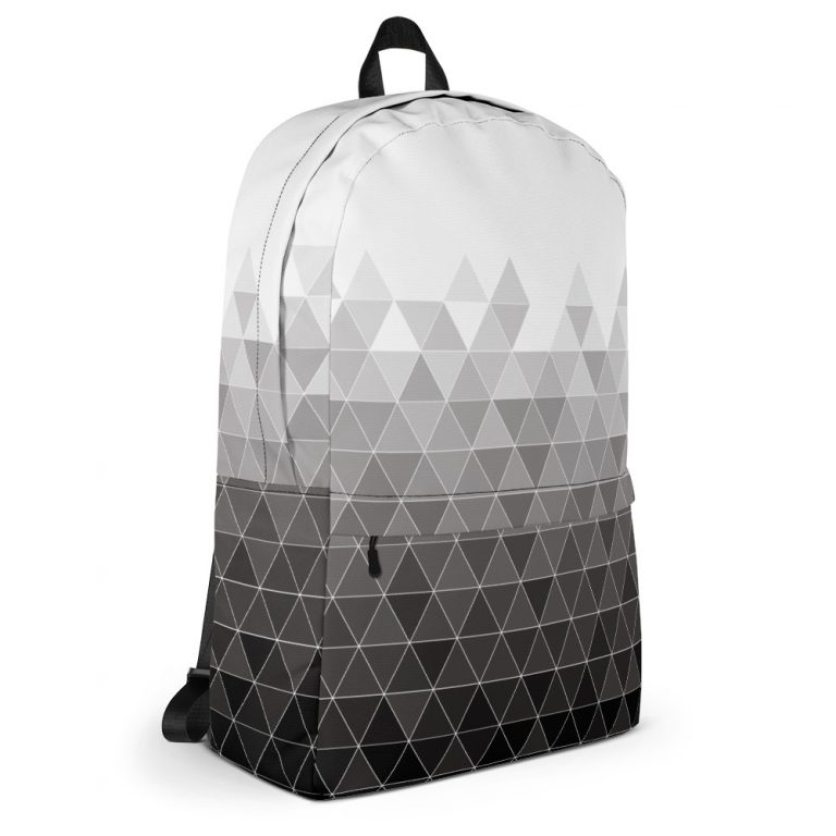 Triangle Fade — White Graphic — Backpack - The Savvy Soul™
