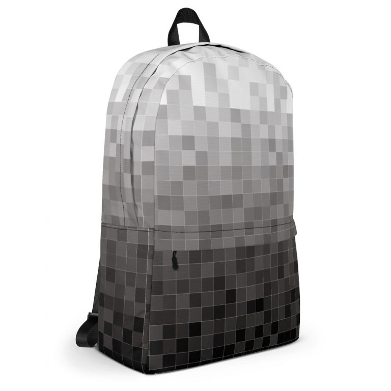Square Fade — White Graphic — Backpack - The Savvy Soul™