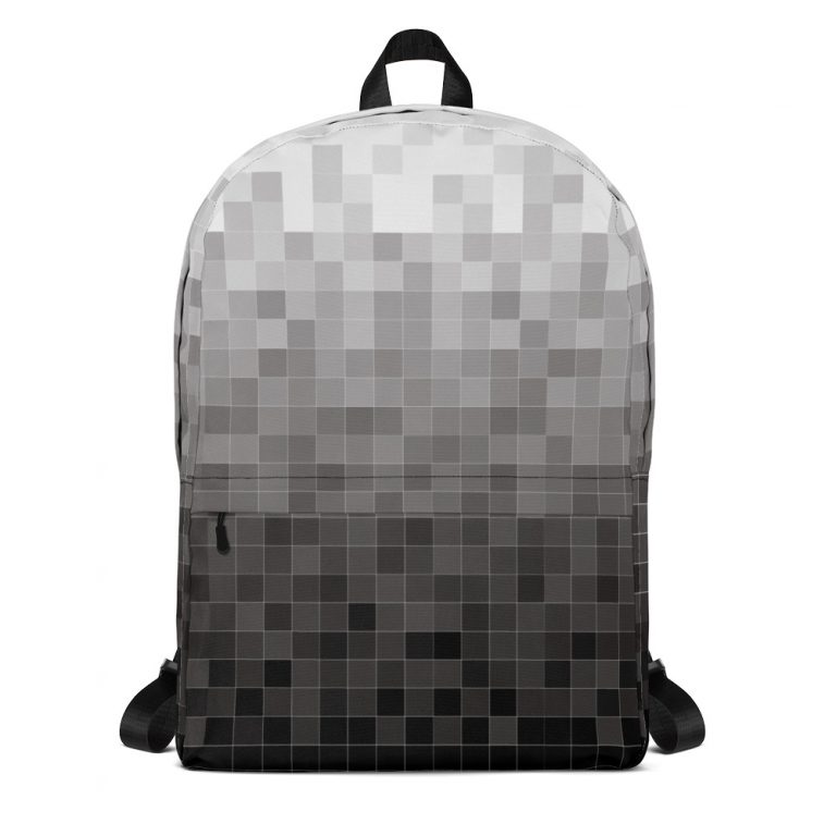 Square Fade — White Graphic — Backpack - The Savvy Soul™
